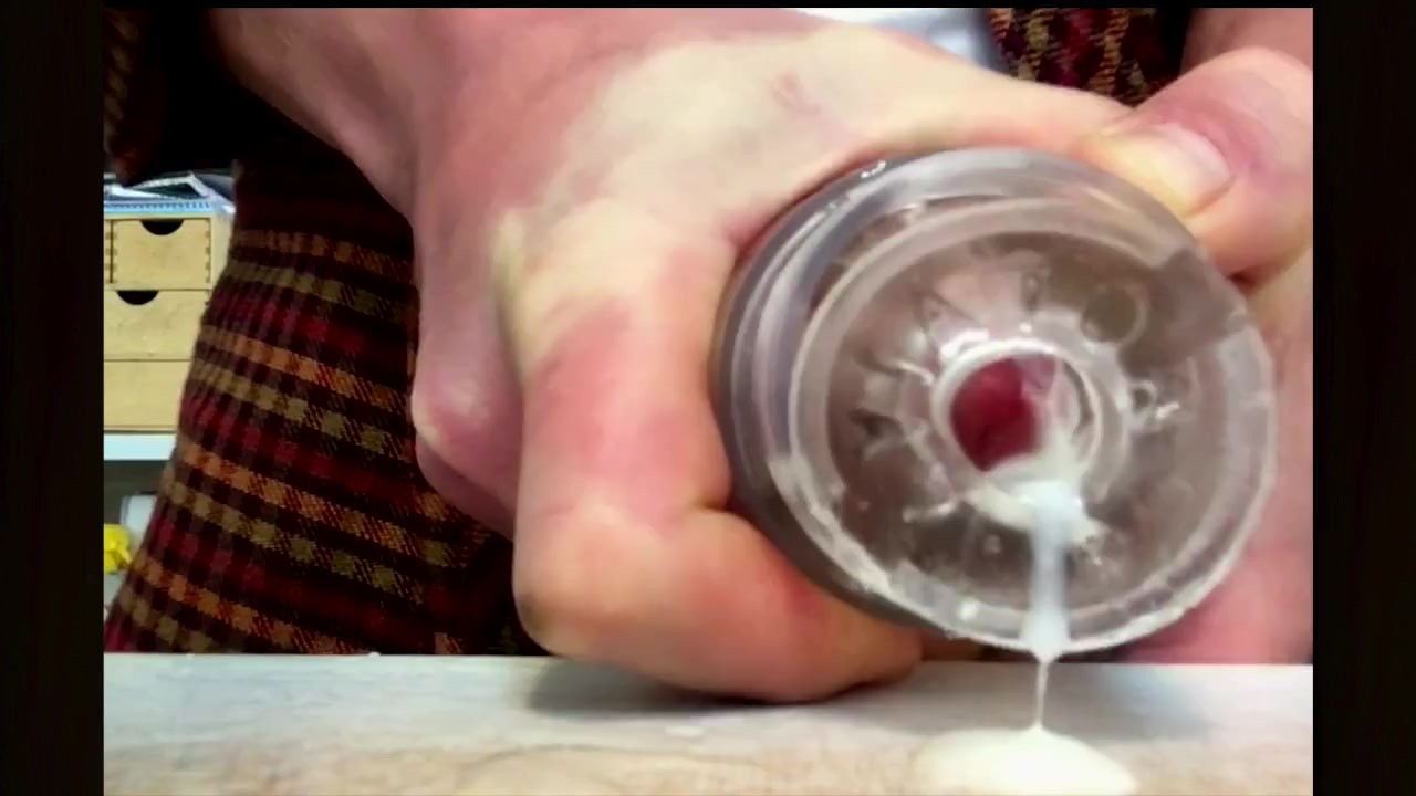 Bator Desk Dump Groaning Verbal Creampie In A Very Slutty Fleshlight